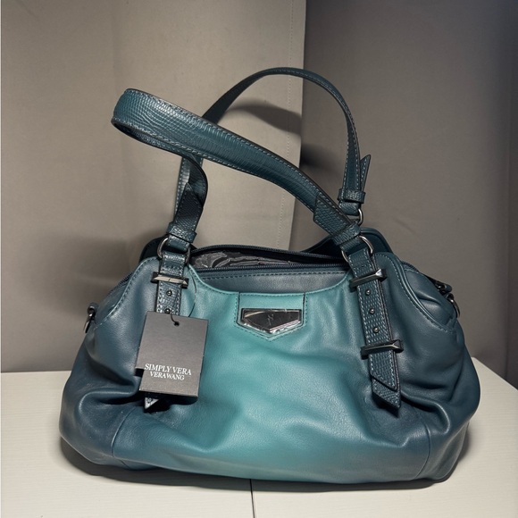 Simply Vera Vera Wang | Bags | Simply Vera Vera Wang Blue Leather ...